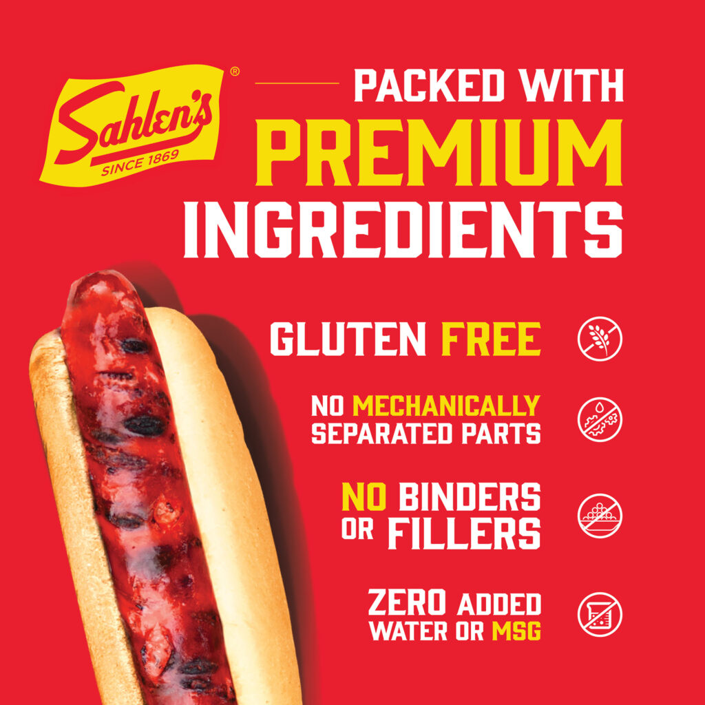 Natural Casing Pork & Beef Hot Dogs | Sahlen Packing Co.
