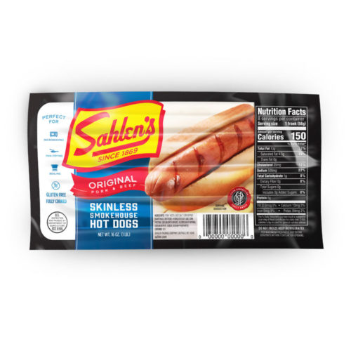 Skinless Pork & Beef Hot Dogs | Sahlen Packing Co.